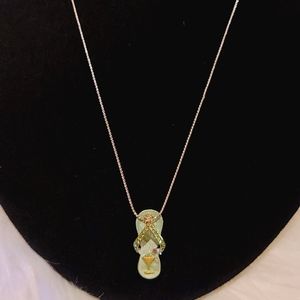 Jewelry | Cute Flip Flop Crystal Necklace | Poshmark